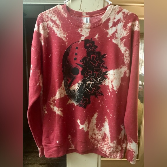Tultex | Tops | Red Acid Washed Jason Friday The 3th Sweatshirt | Poshmark